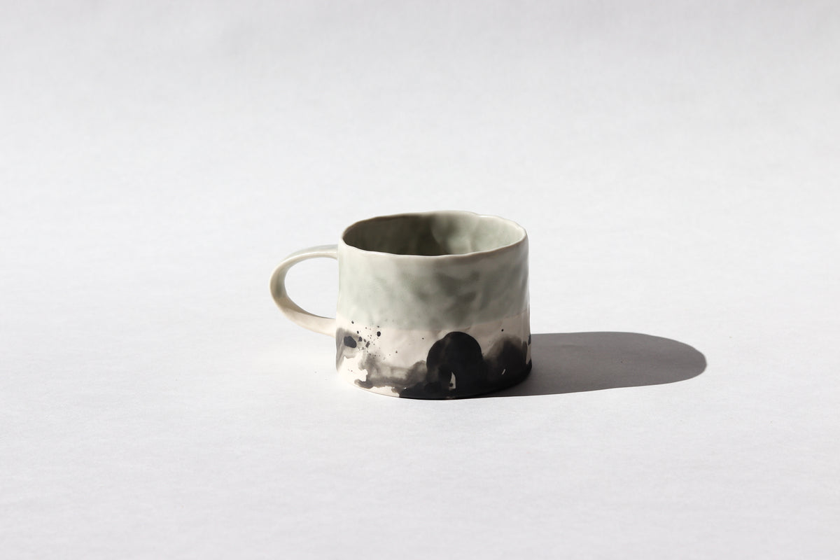 Pinched Splatter Mug - Seafoam – Elizabeth Benotti Ceramics