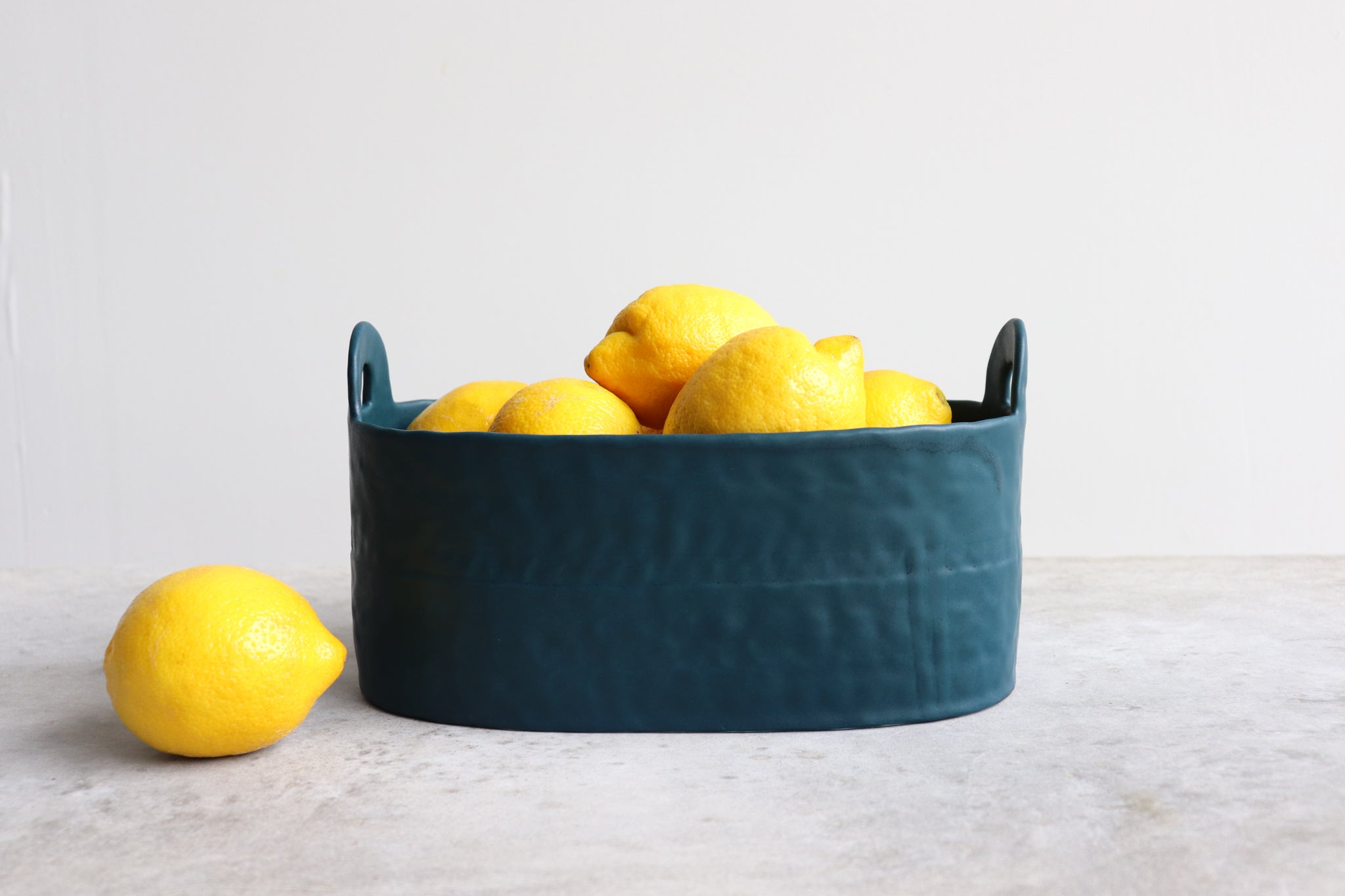 Pinched Basket - Deep Ocean – Elizabeth Benotti Ceramics